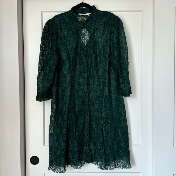 Jackets & Coats | Plus Dark Green Lace Overshirt | Poshmark